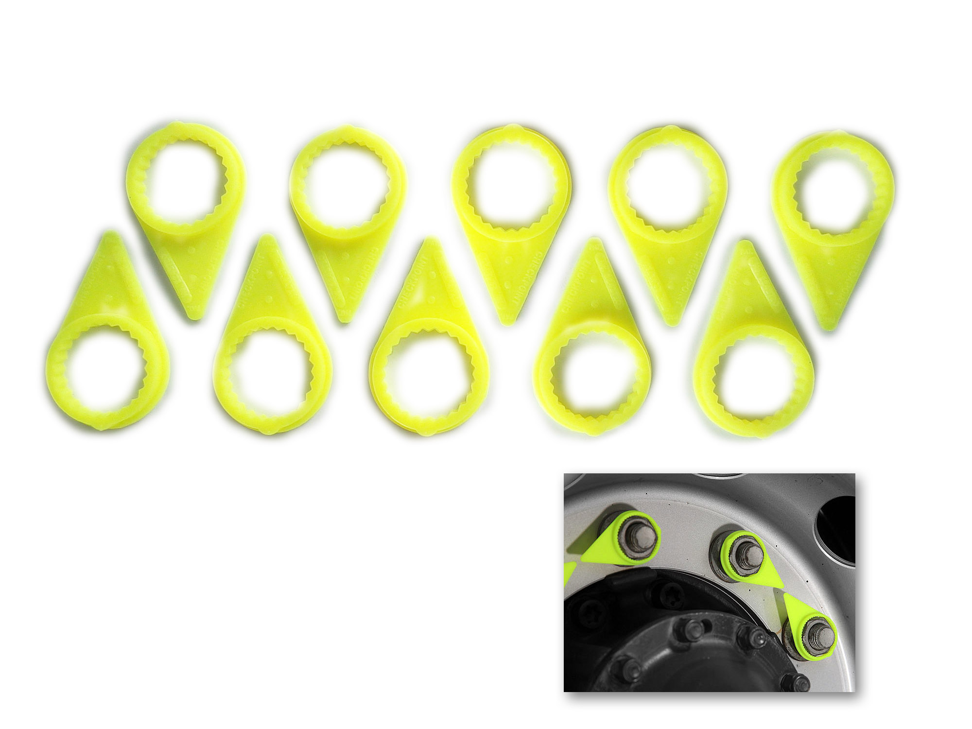 Buer KG-Shop - 10x truck wheel nut indicators for SW33 wheel nuts (33mm)